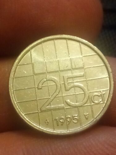 1995 25 Cent Beatrix Koningin Netherlands 25 ct XF free UK Post Kayihan ...