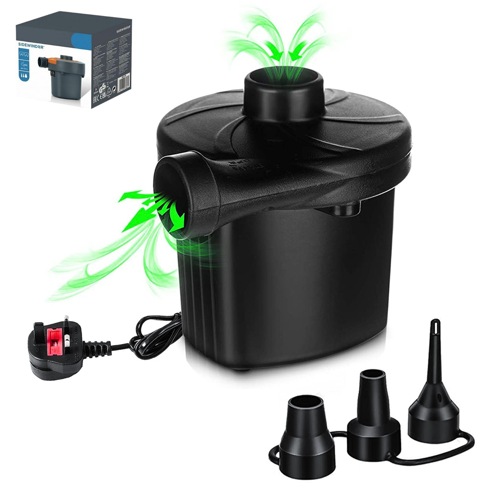 Double Single Flocked Camping Airbed Inflatable Mattress Blow Up Air ...