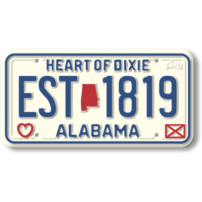 Alabama State License Plate Magnet by Classic Magnets, 1.9" x 3.8" | eBay