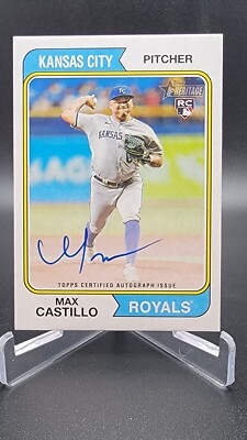 2023 Topps Heritage High Number Max Castillo Rookie Real Ones ...