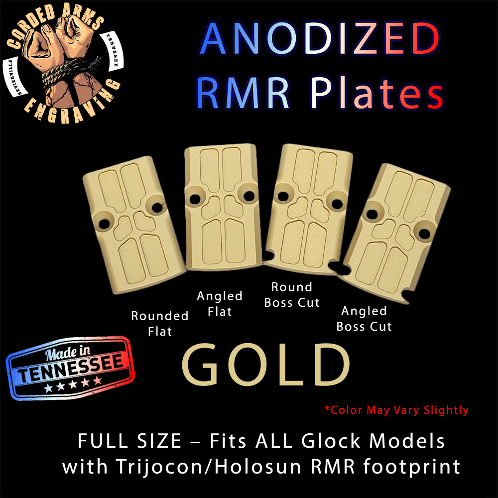 ANODIZED Pocketed - RMR Cover Plate for Glock Slides Trijicon Holoson ...