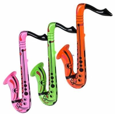 (Set of 3) Cool 24'' Saxophones Inflatable - Inflate Blow Toy Party ...