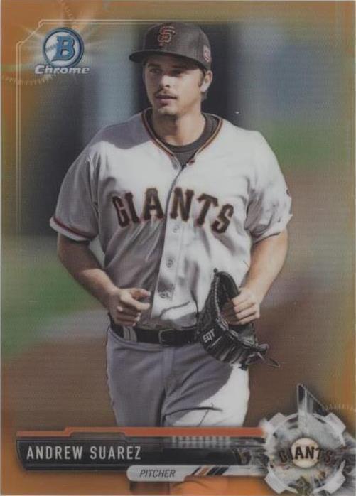 2017 Bowman - Chrome Prospects Andrew Suarez #BCP112 Orange Refractor ...