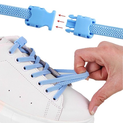 Buckle Lock Quick Lazy Laces Fast Lacing Sneakers Shoelace No Tie ...