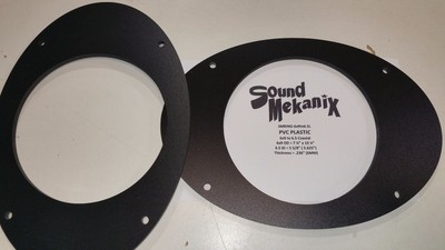 PVC Plastic Speaker / Spacer Rings, 6x9" to 6.5" LARGE Adapters 6MM One ...