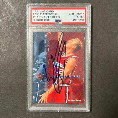 1996 Fleer #229 Eric Piatkowski Signed Card AUTO PSA Slabbed Clippers ...