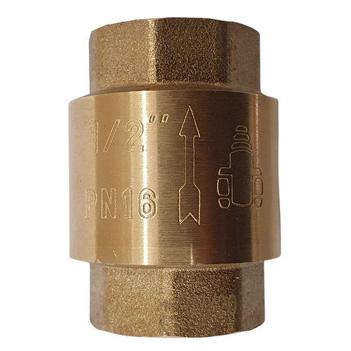 AW SP15 Brass Spring Loaded Non Return One Way Check Valve 15mm 1/2 ...