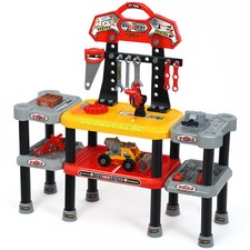 Childrens Work Bench Workshop Kids Play Tools Set Construction Toy ...
