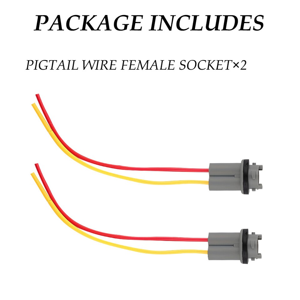 Universal Pigtail Female Wire Socket 194 T10 168 Wedge Side Marker ...
