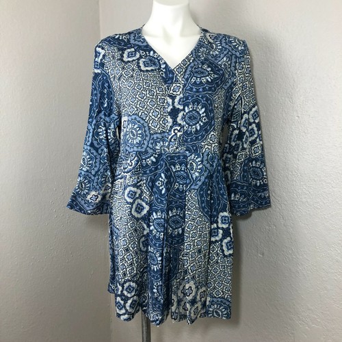NorthStyle Medallion-Print Tunic Viscose Women's M 3/4 Sleeves Medium ...