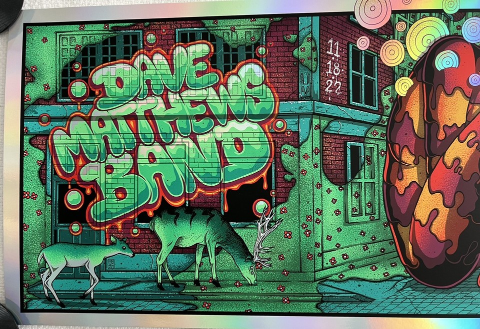 DAVE MATTHEWS BAND FOIL POSTER 11/18/2022 MSG NYC JIM MAZZA DMB #196/ ...