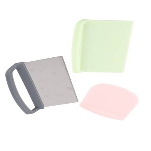 3Pcs Dough Scraper Multipurpose Pastry Bread Dough Cutter Scrapers For ...