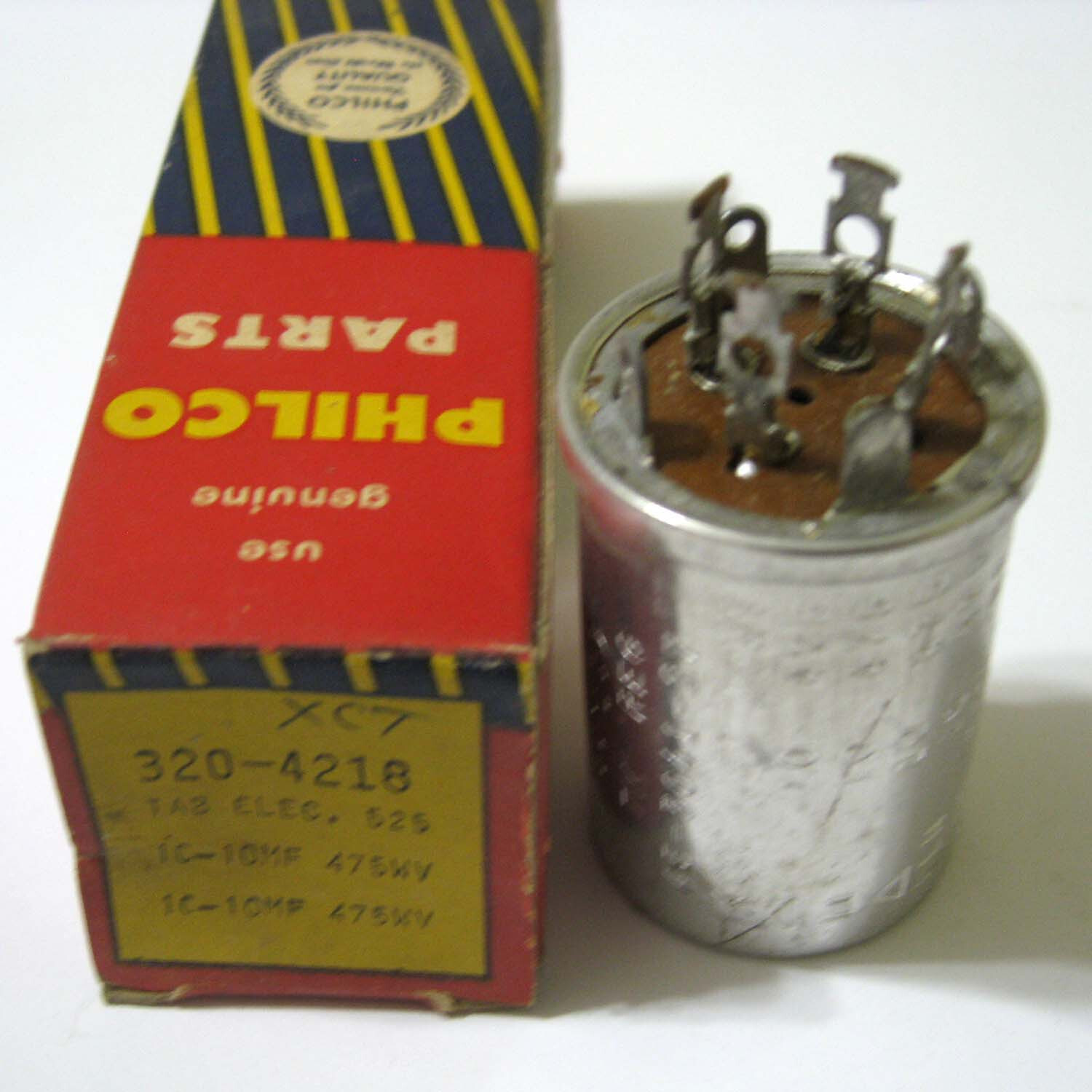 PHILCO ® 320-4218 10 10 10 10 MF @ 475 475 475 475 WV Electrolytic ...