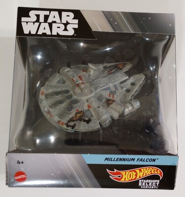 Star Wars MILLENIUM FALCON Hot Wheels Starships Select Battle Damage ...