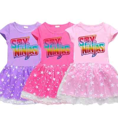 SPY NINJAS Fashion Dress Kids Cartoon Dress Baby Girls Lace Dresses ...