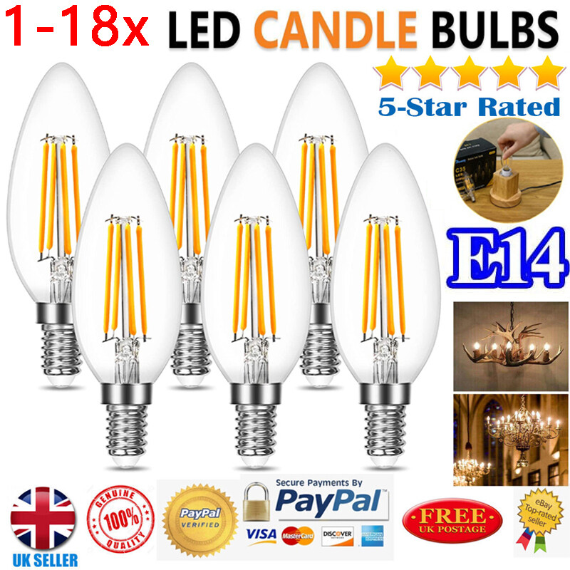 E14 LED 4W Dimmable Candle Light Bulb Warm White Replace Halogen ...
