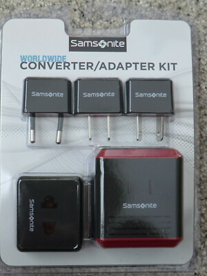 NEW Samsonite Worldwide Converter Adapter Kit with Pouch | eBay