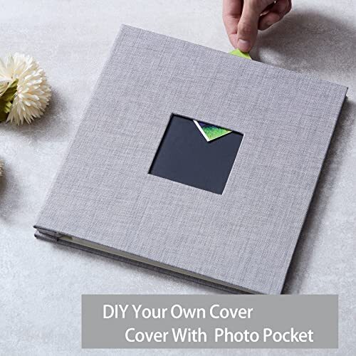 Photo Album 11x10.6 Inch, 40 Pages Self Adhesive Scrapbook Album with ...