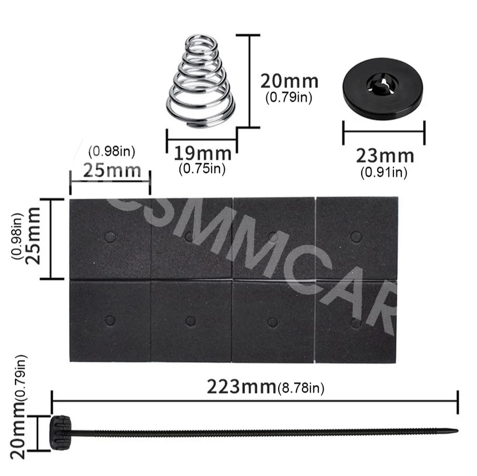 Car Power Radiator Fan Mounting Kit Strap Ties Zip Ties Straps Tabs ...