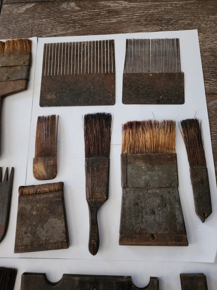 Vtg Paintbrushes Wood Graining Grain Combs Brushes Paint Texture Brush ...