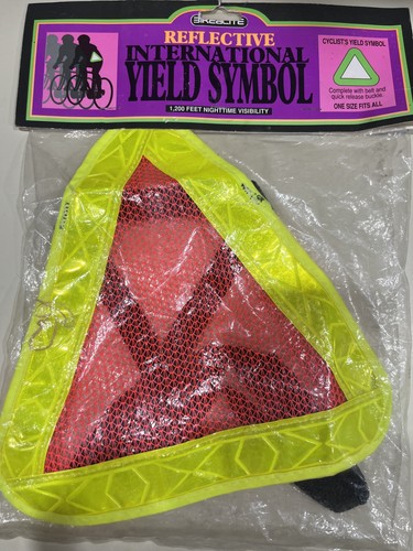 Reflective Safety Triangle Yield Symbol For Runners Cyclists Bicycle | eBay