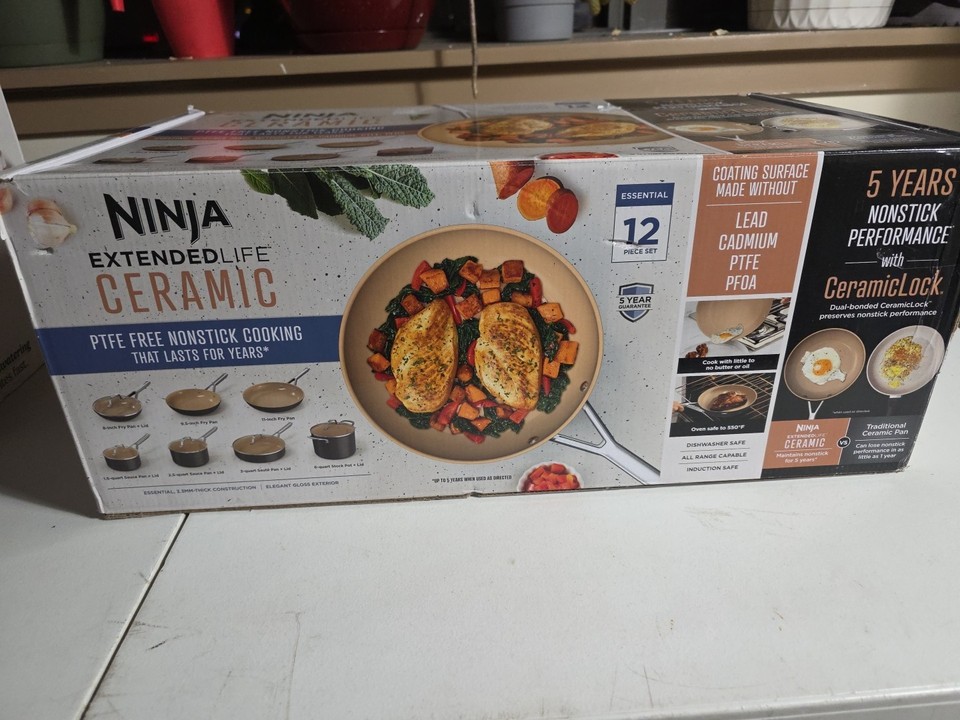 Ninja 12pc Ceramic Extended Life Cookware Set | eBay