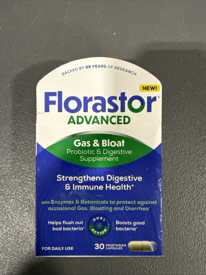 Florastor Advanced Gas & Bloat Relieve Supplement 30 Cap E 11/25+ | eBay