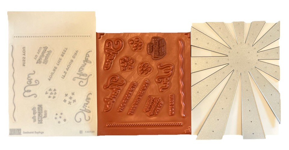 Stampin' Up! 'SUNBURST SAYINGS' Stamp Set and 'SUNBURST THINLITS' Dies Bundle | eBay
