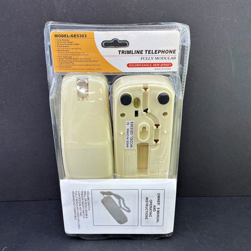 GE 5303 Corded Trimline Phone Desk Wall Retro Ivory Landline Telephone ...
