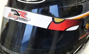 'DR Racing Kart' STYLE HELMET VISOR STICKER/STRIP - KARTING | eBay