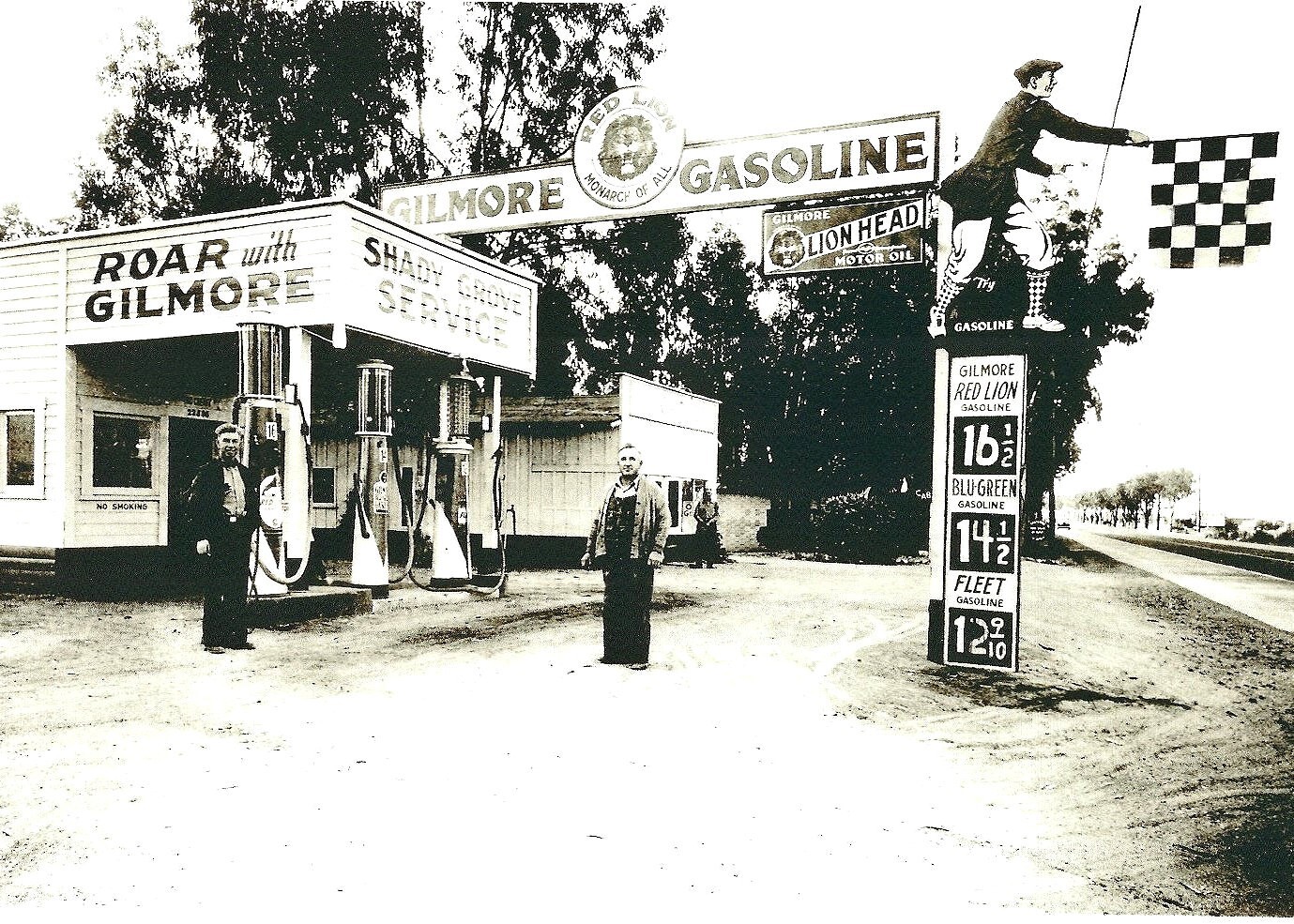 ROAR with GILMORE GAS SERVICE GAS STATION SHADY GROVE 5x7 REPRINT | eBay