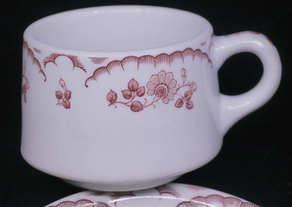 VINTAGE SHENANGO CHINA CHARDON ROSE RESTAURANT WARE CUP & SAUCER SET ...