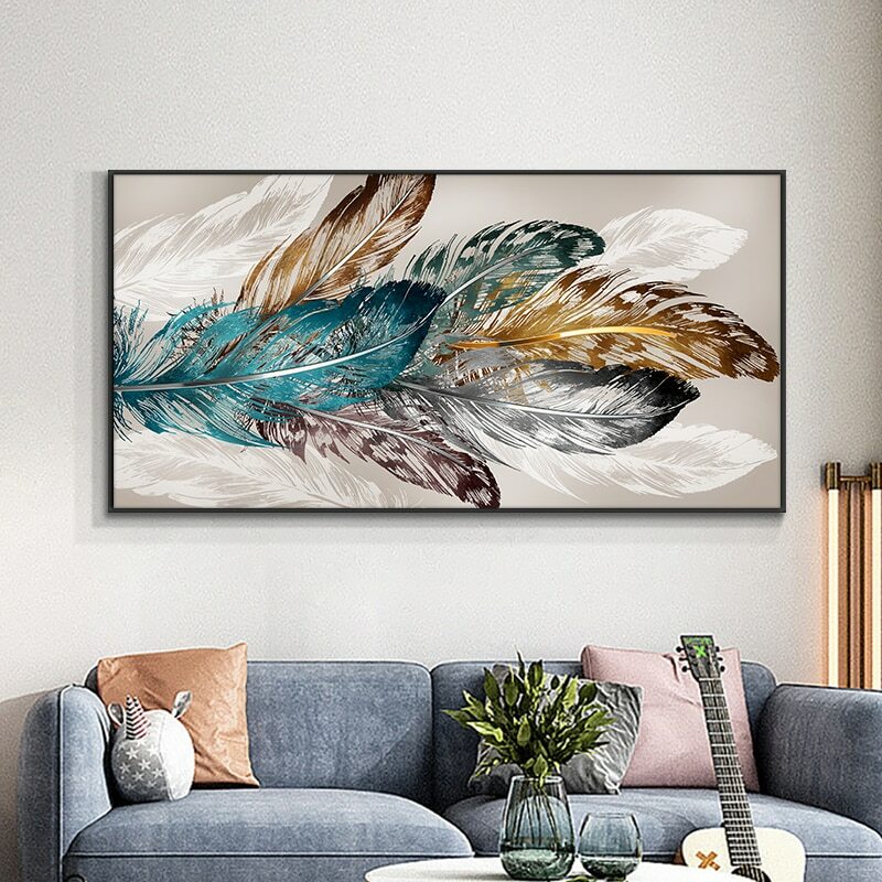 Feather Painting On Canvas