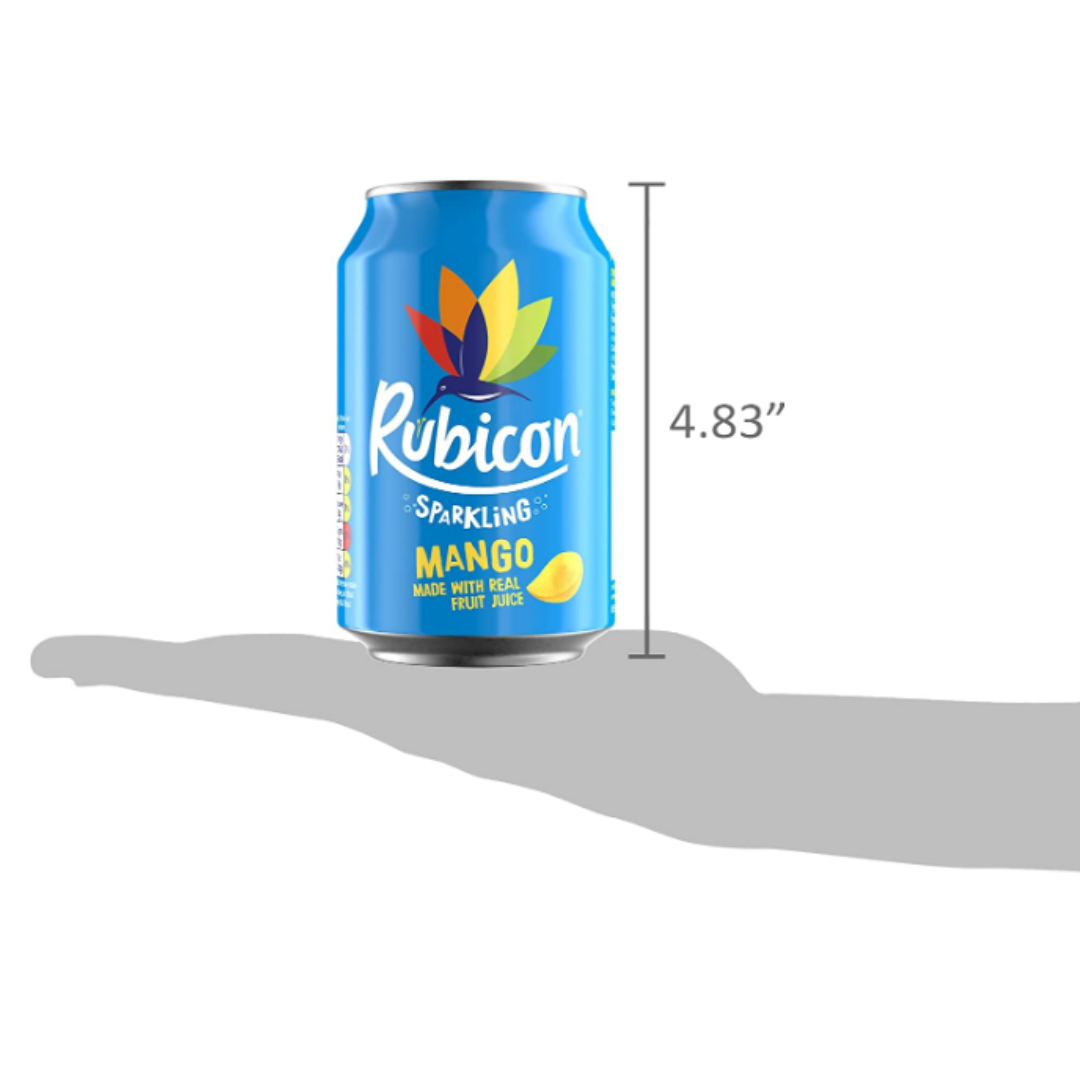 Rubicon Sparkling Fizzy Drink Cans, 330 ml - Pack of 18 Pack of 24 Fast ...