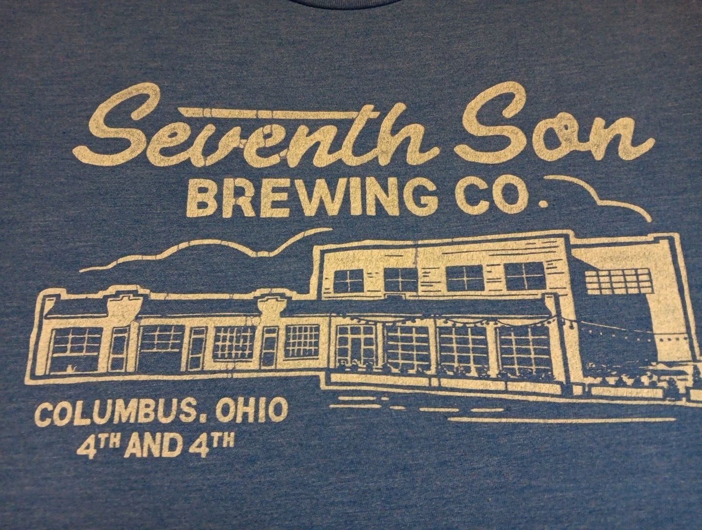Men's Med Homage Blue Seventh Son Brewing Co Graphic … - Gem