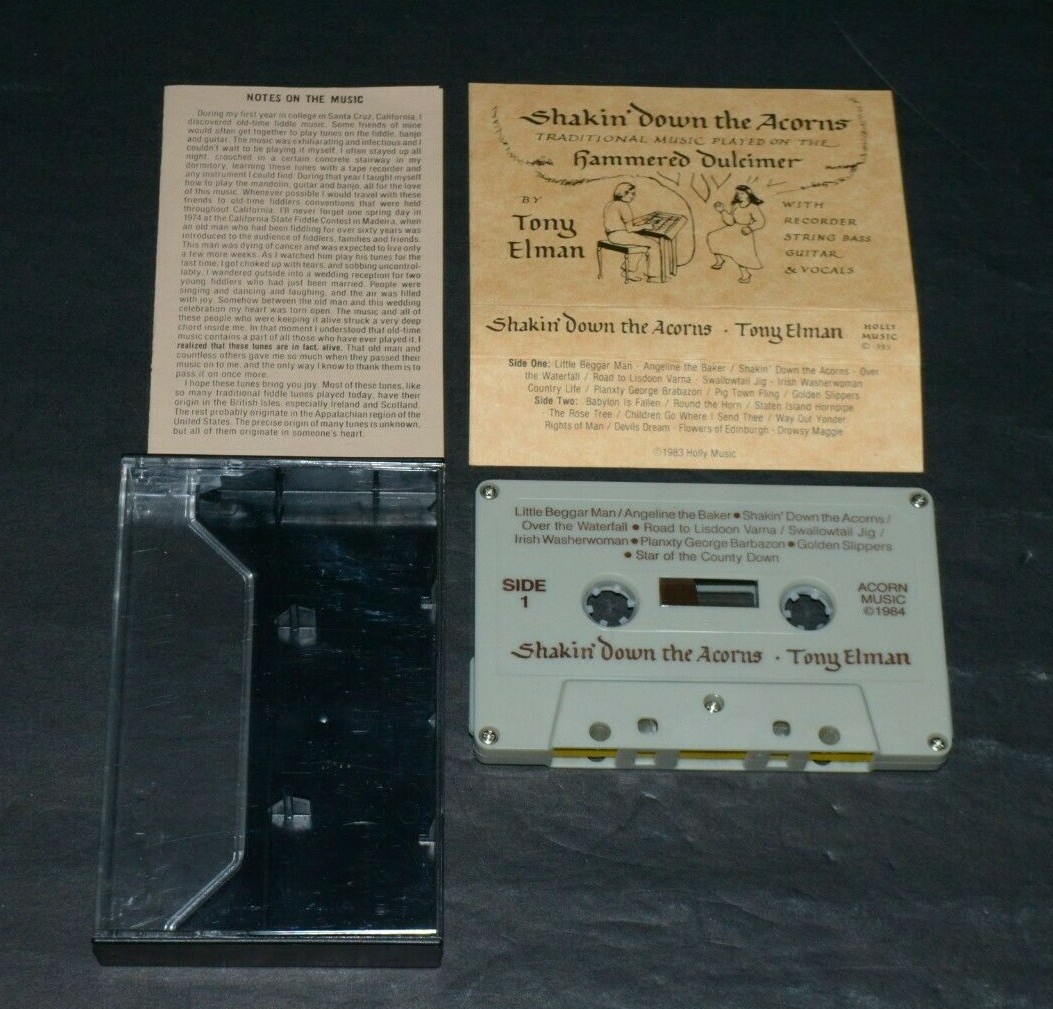 Tony Elman~Shakin' Down The Acorns~1984 Folk~Cassette Tape~Hammered ...