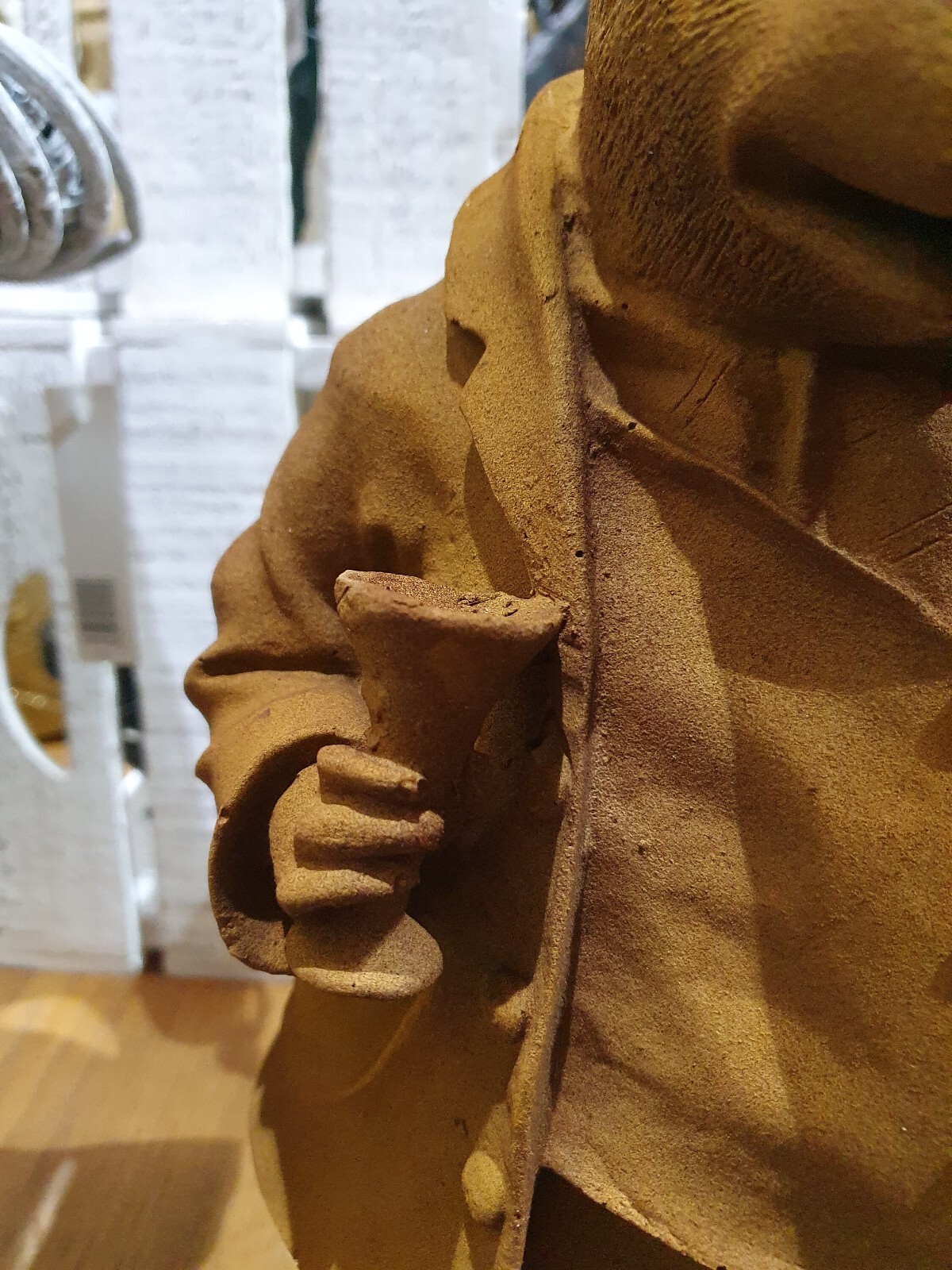 Mr Ratty Rusted Cold Cast Iron Garden Ornament approx 45cm High & 5kg ...