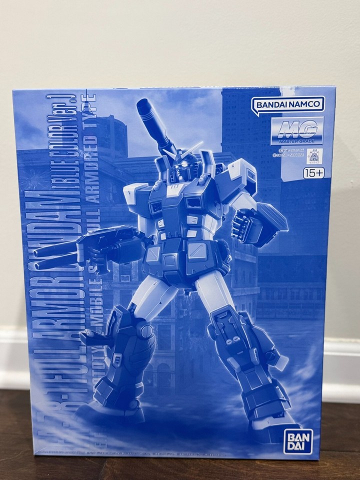 p-Bandai MG 1/100 Full Armor Gundam Blue Color Ver. Model Kit | Brand ...