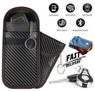 2X Car Key Signal Blocker Case Pouch Fob Faraday Bag RFID Security ...