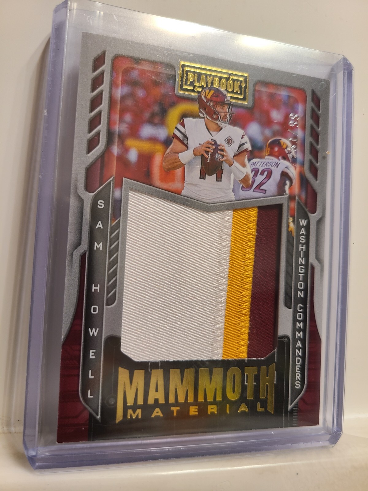 Sam Howell 2022 Panini Playbook Mammoth Material 3 Color Patch /99 COMMANDERS | eBay