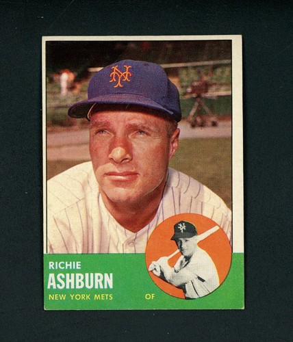 Richie Ashburn 1963 Topps (HOF) NY Mets #135 EX-MT+ | eBay