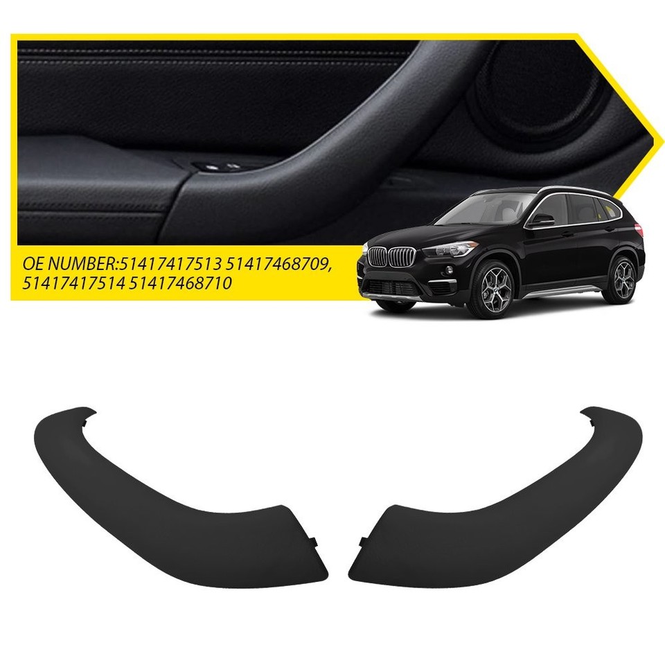 2X RH LH Black Inner Pull Door Handle Cover Trim Fit 2016-2020 BMW X1 ...