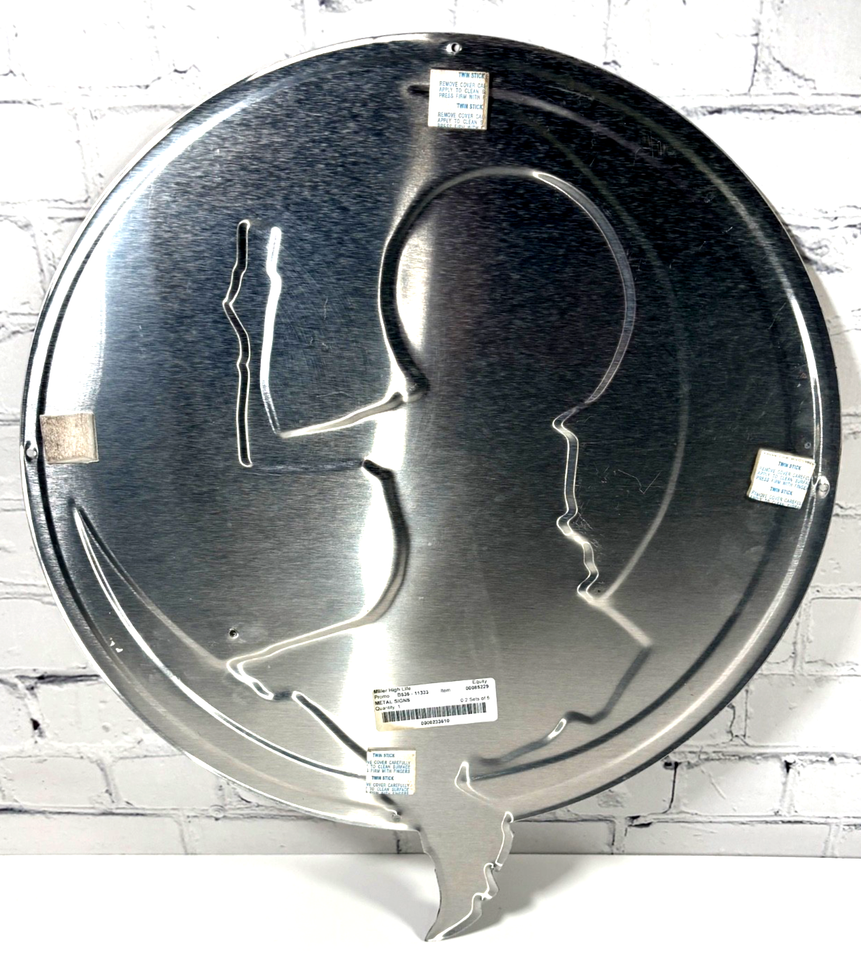 2015 Miller High Life Lady on the Moon Metal Bar Beer Sign Embossed 19 ...
