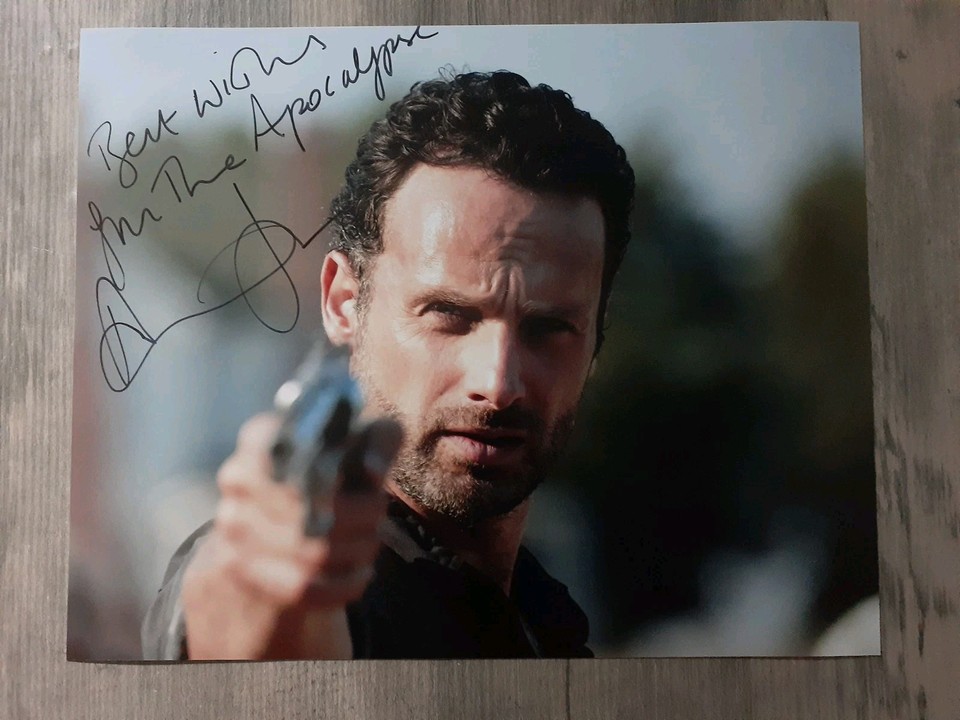 ANDREW LINCOLN WALKING DEAD SIGNED 10 X 8 AUTOGRAPHED PHOTO WITH QUOTE ...
