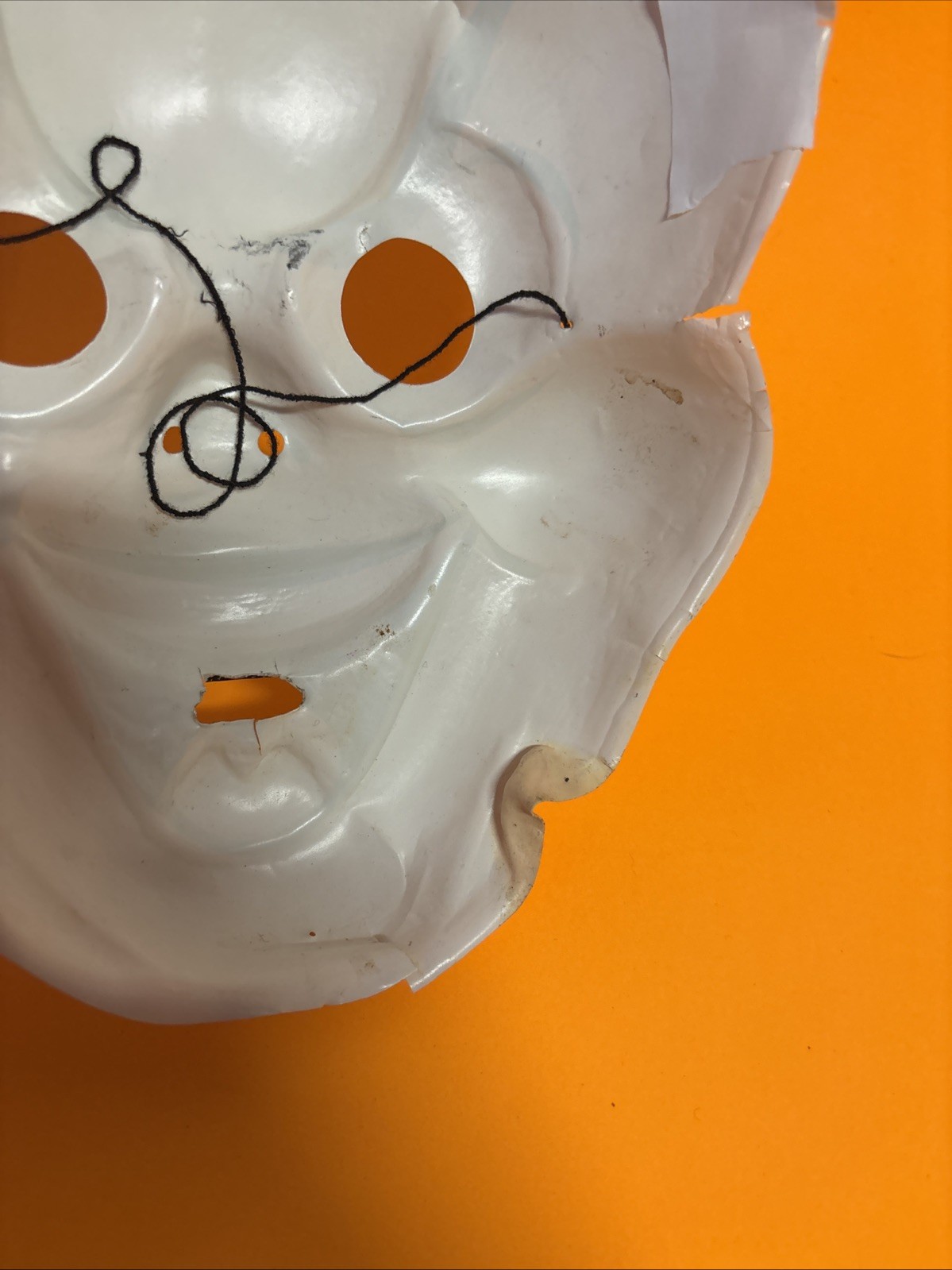 Plastic Casper Mask Halloween Vtg Ghost Decoration Rare Gus Scary 60s ...