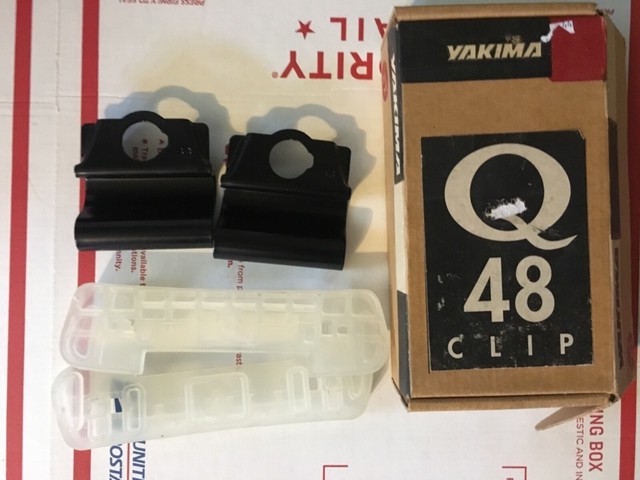 1 Pair Yakima Tower Q #0602 Q2 Clips Pads Stickers Roof Rack NOS 1997 ...