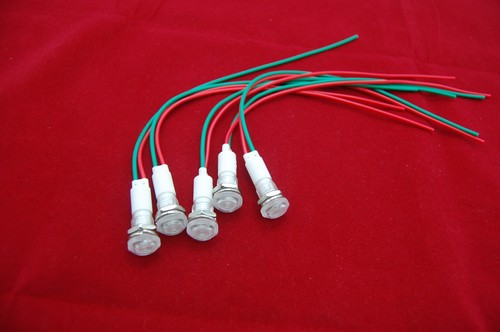 50 Pcs White Panel Mounting LED Indication Signal Pilot Lights 120V AC ...