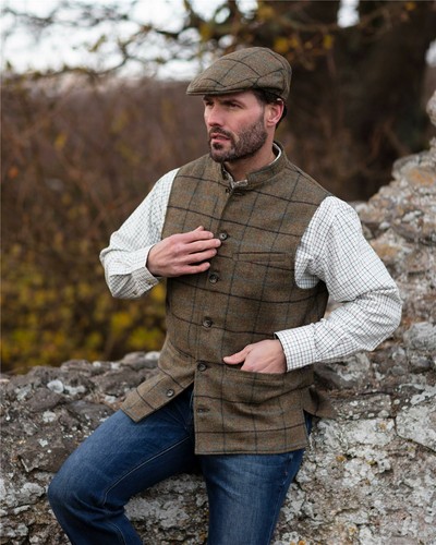 Walker and Hawkes - Abraham Moon Nehru Tweed Waistcoat | eBay UK
