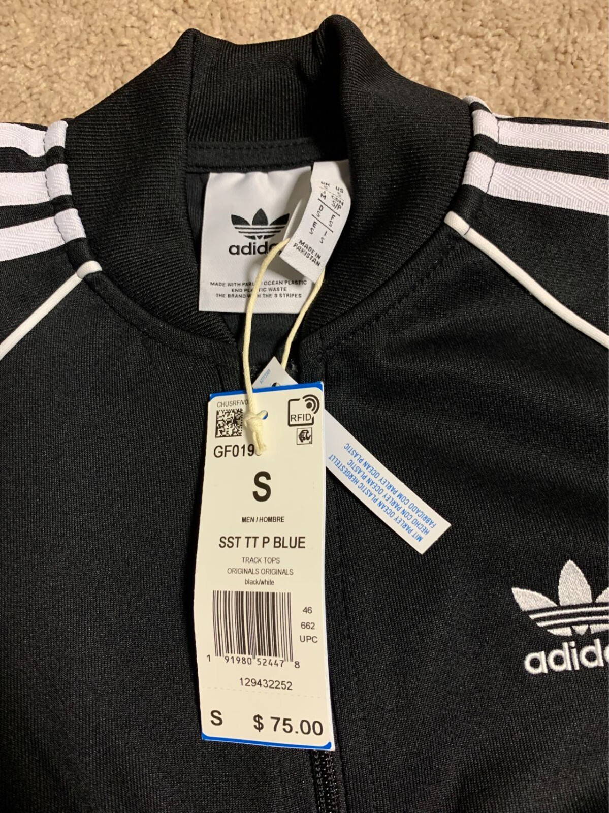 Adidas Originals Adicolor Classics Men’s SST Track Jacket Small - Black ...