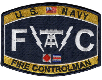 FC FIRE CONTROLMAN RATING HAT PATCH US NAVY USS PIN UP ENLISTED CHIEF ...